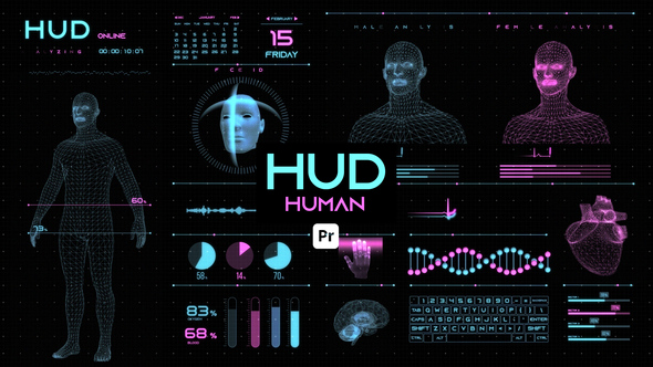HUD Human for Premiere Pro, Premiere Pro Templates | VideoHive