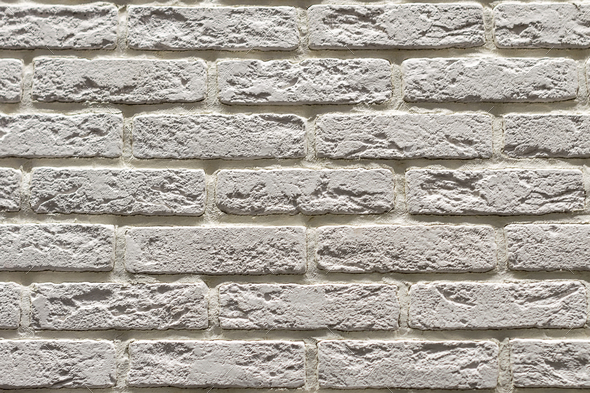 Gray Background is made of artificial stone. Side view, indoors ...