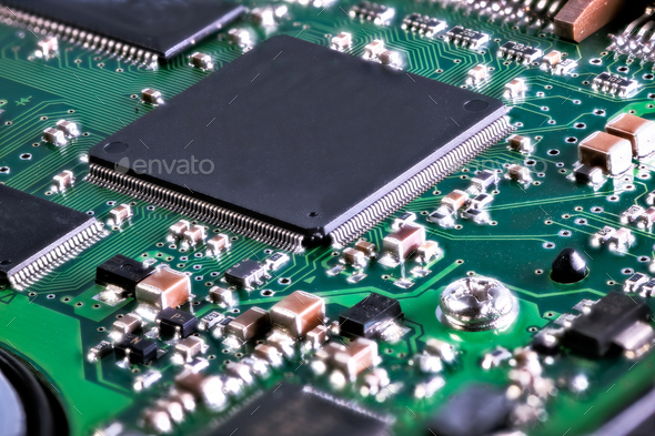 Processor chip on computer mainboard Stock Photo by manfredxy | PhotoDune