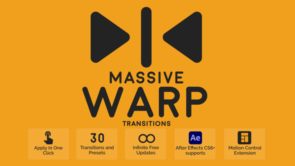 Massive Warp Transitions, After Effects Project Files | VideoHive