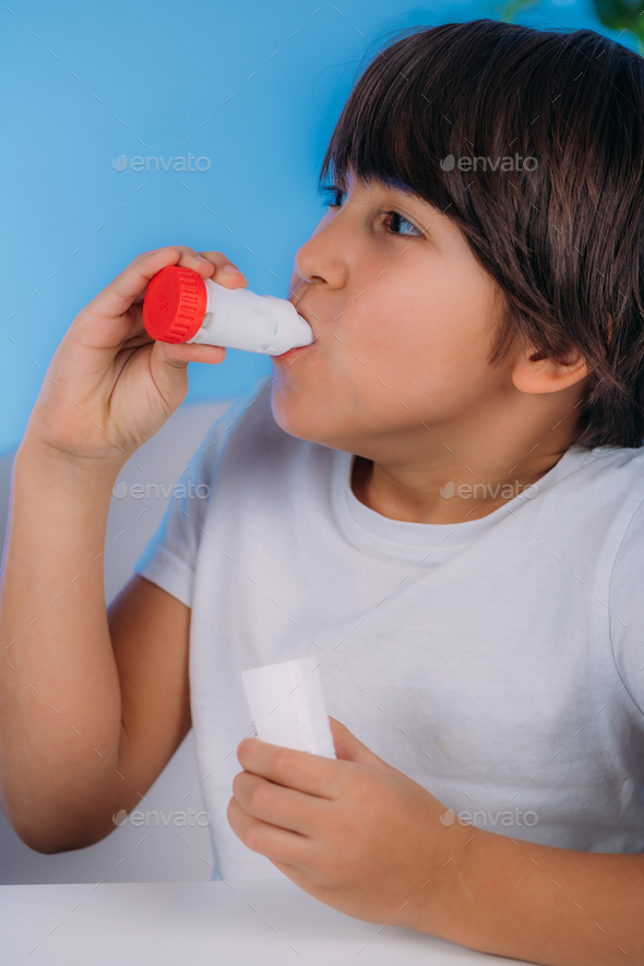 Pediatric Pulmonology, Pulmonologist Helping Little Boy with Inhaler ...