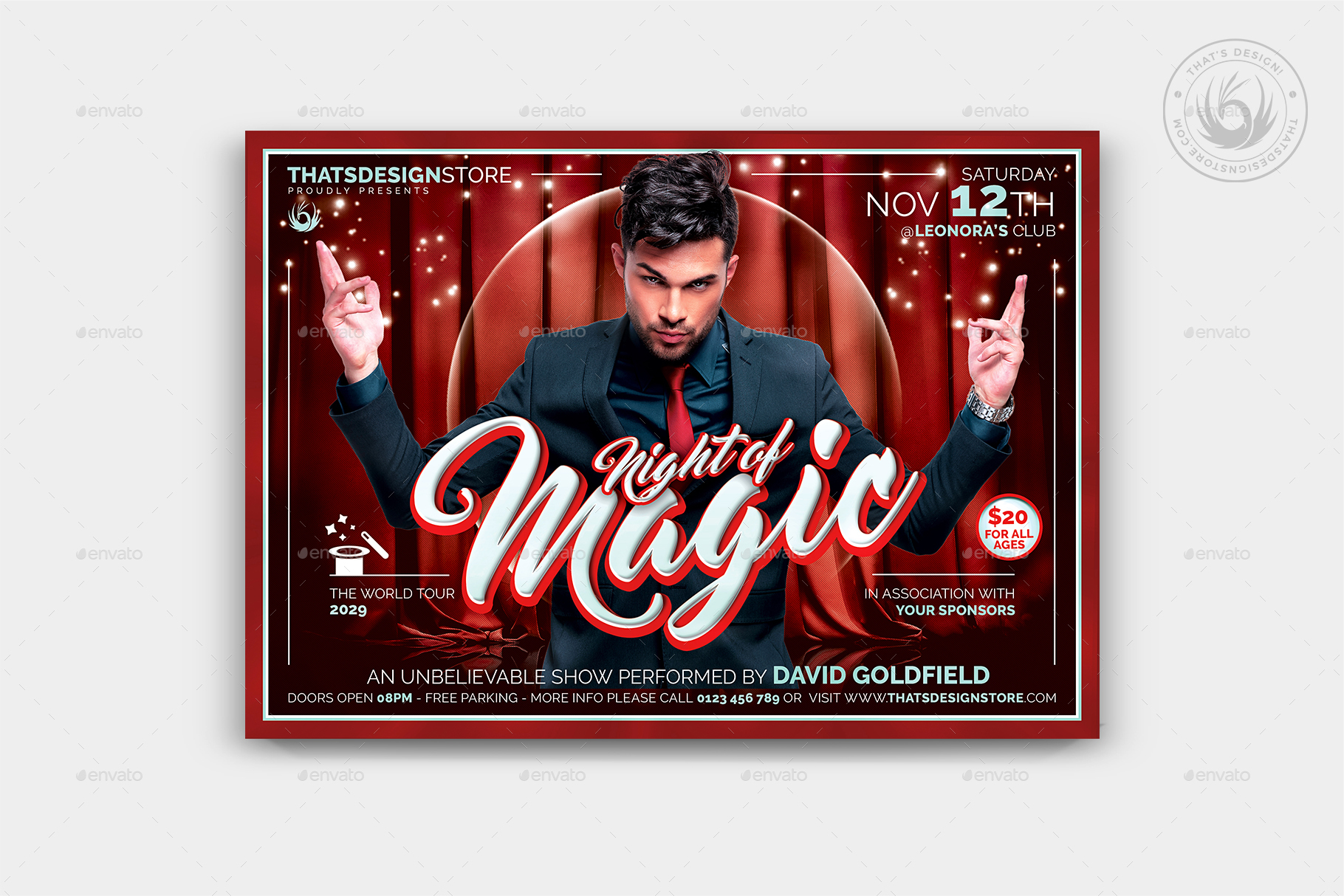 Magic Performer Flyer Template V3, Print Templates | GraphicRiver
