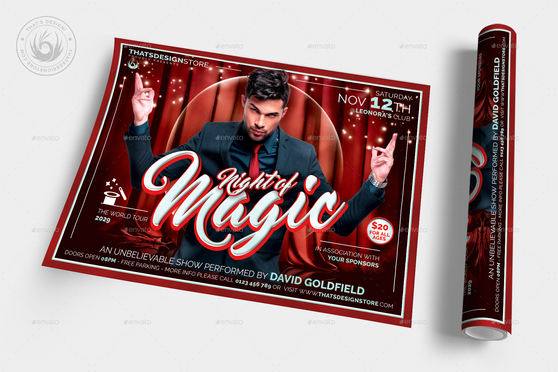 Magic Performer Flyer Template V3, Print Templates | GraphicRiver