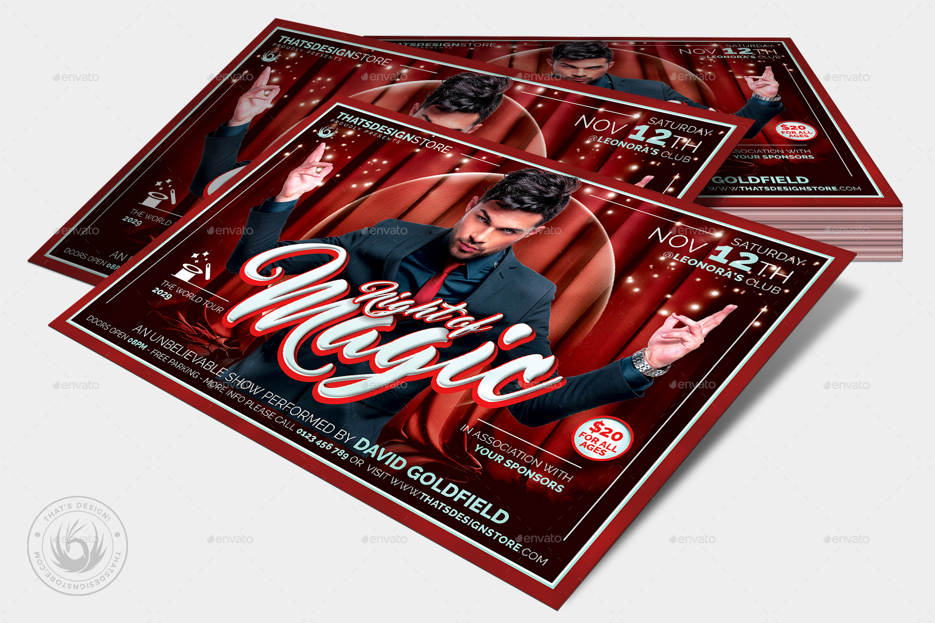 Magic Performer Flyer Template V3, Print Templates | GraphicRiver