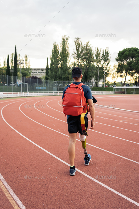 Back View Disabled Man Athlete Stock Photo by nunezimage | PhotoDune