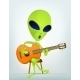 Cartoon Character Alien - Guitarist, Vectors | GraphicRiver