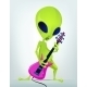 Cartoon Character Alien - Rock Star, Vectors | GraphicRiver