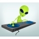 Cartoon Character Alien - DJ, Vectors | GraphicRiver