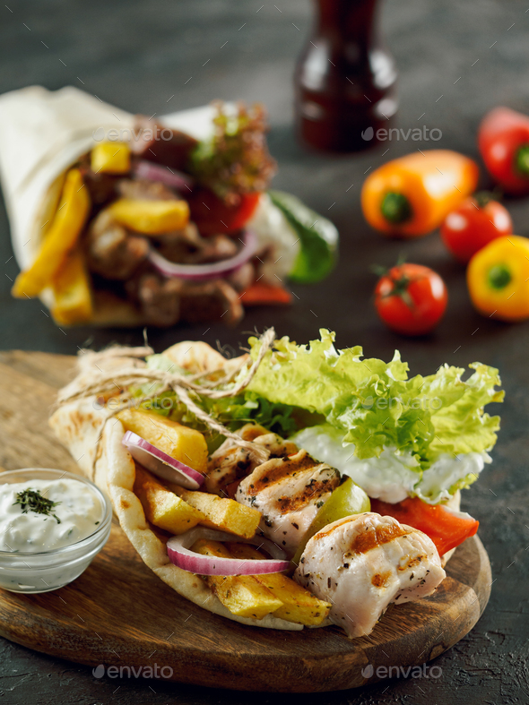 Greek fast food gyros Stock Photo by Fasci | PhotoDune