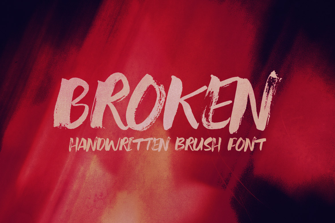 Broken Bold Brush Font, Fonts | GraphicRiver