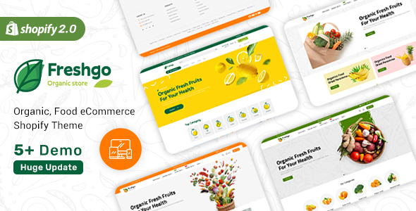 FreshGo - Organic & Supermarket Shopify Food Store by eptheme | ThemeForest