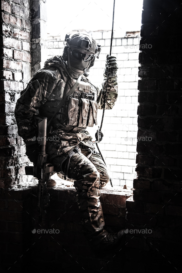 Assault soldier rappelling Stock Photo by Getmilitaryphotos | PhotoDune