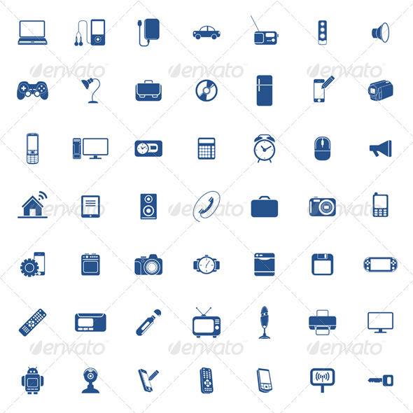 Technology Icon Set by seyyah54 | GraphicRiver