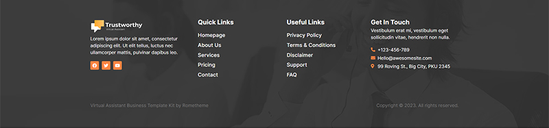 Trustworthy - Virtual Assistant Business Elementor Template Kit by ...
