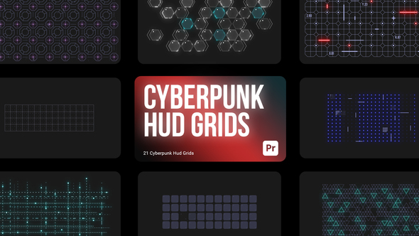 Cyberpunk Grid for Premiere Pro, Premiere Pro Templates | VideoHive