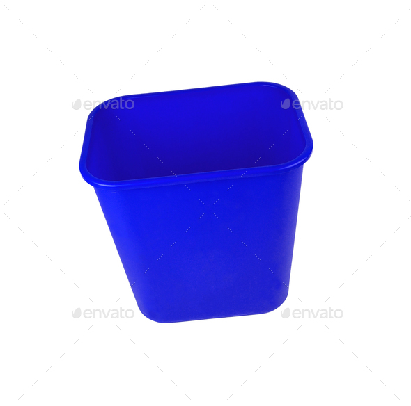 Blue bucket isolated on white Stock Photo by ozaiachin | PhotoDune
