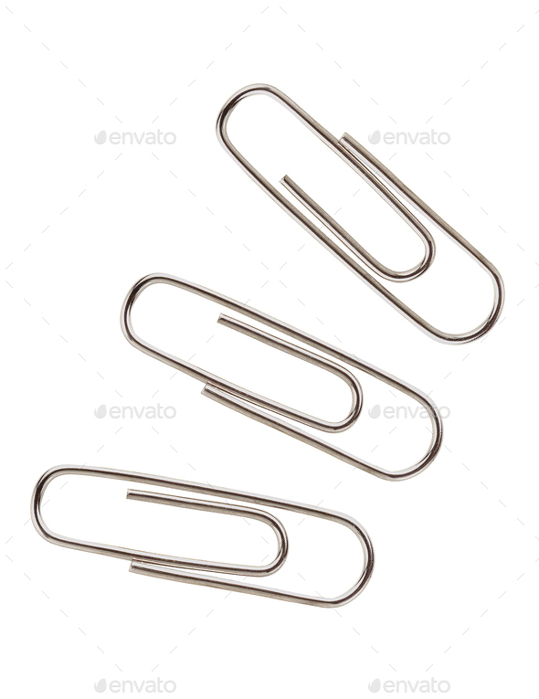 paper clips isolated on white background Stock Photo by ozaiachin ...