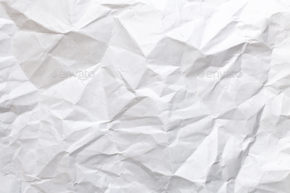 White crumpled paper texture. Clean paper for abstract background with ...