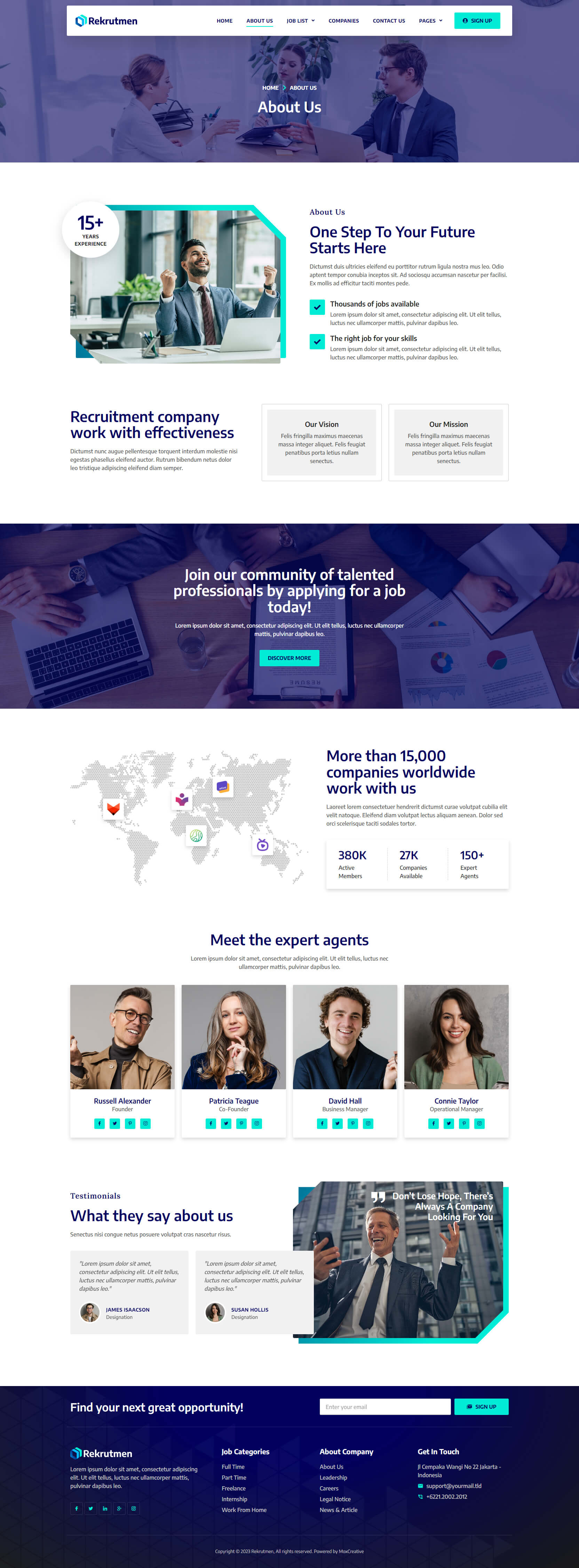 Rekrutmen - Human Resource & Recruitment Agency Elementor Template Kit ...