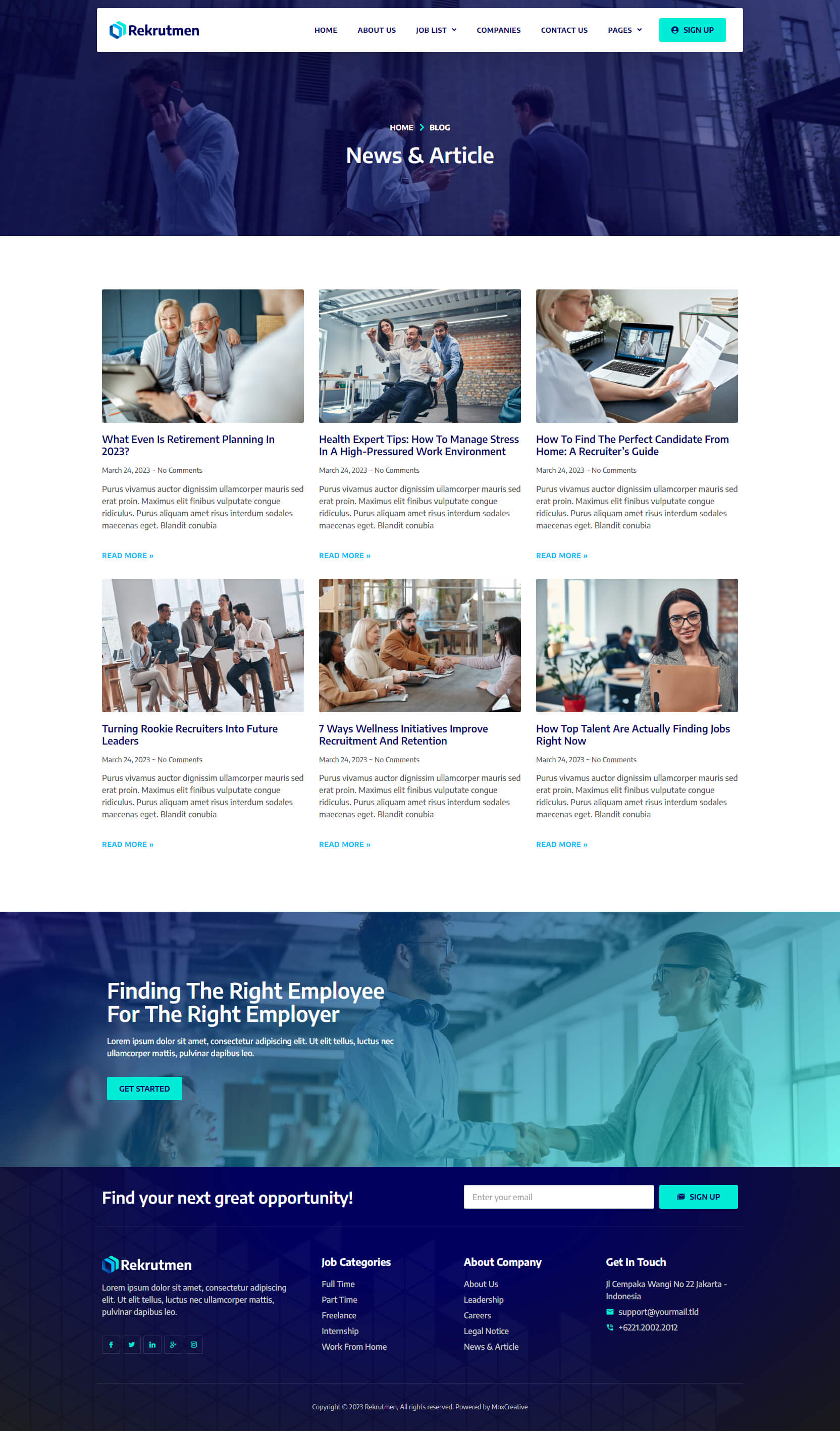 Rekrutmen - Human Resource & Recruitment Agency Elementor Template Kit ...