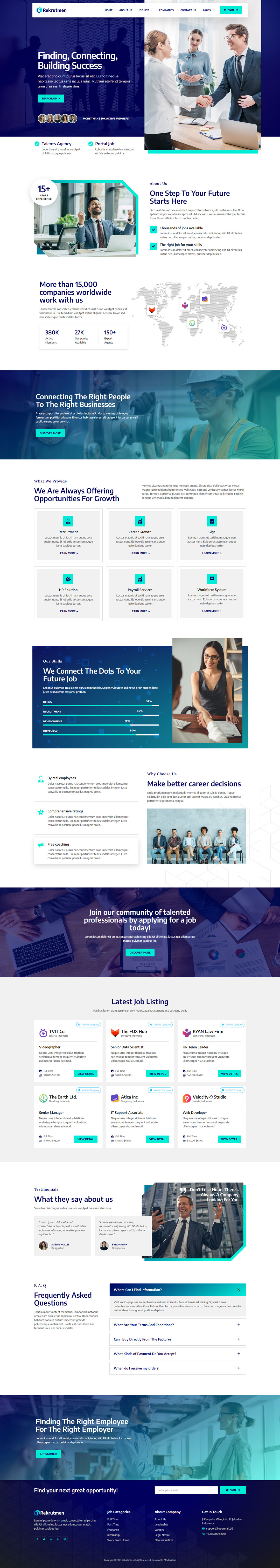 Rekrutmen - Human Resource & Recruitment Agency Elementor Template Kit ...