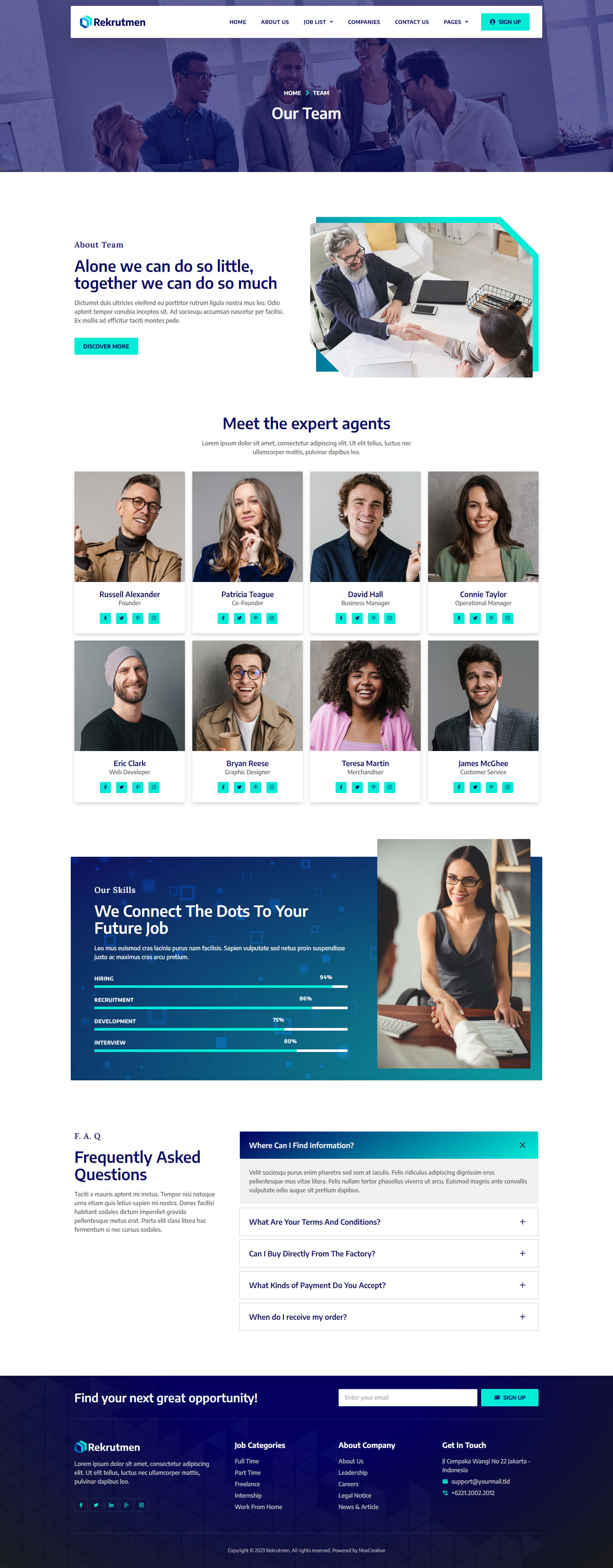 Rekrutmen - Human Resource & Recruitment Agency Elementor Template Kit ...