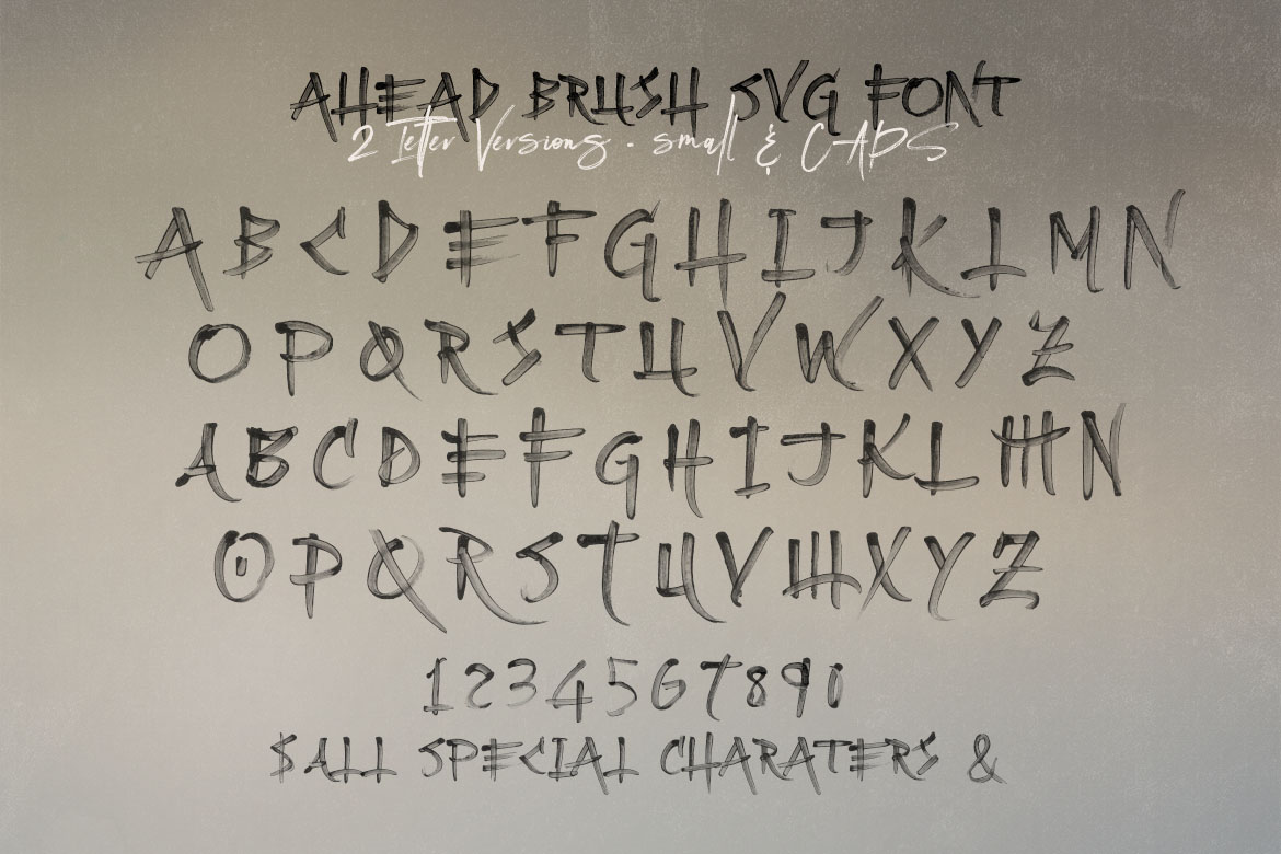 Ahead Brush SVG Font, Fonts | GraphicRiver