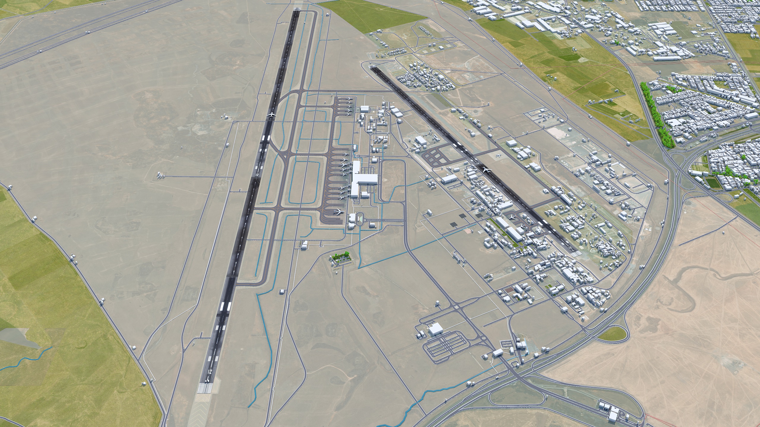 Erbil Airport 3d model 10km by TurboCG | 3DOcean