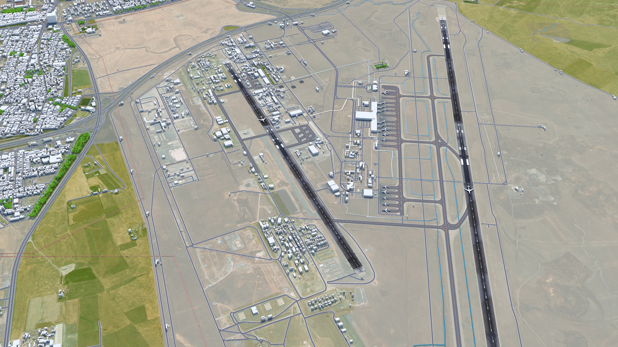 Erbil Airport 3d model 10km by TurboCG | 3DOcean