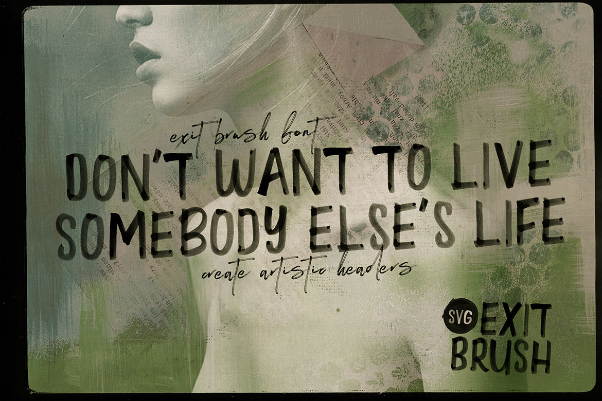 Exit Brush & SVG Font, Fonts | GraphicRiver