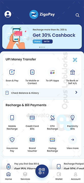 Online Payment App UI | Booking & Recharge App | Money Transfer App UI ...