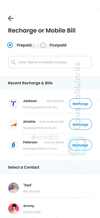 Online Payment App UI | Booking & Recharge App | Money Transfer App UI ...