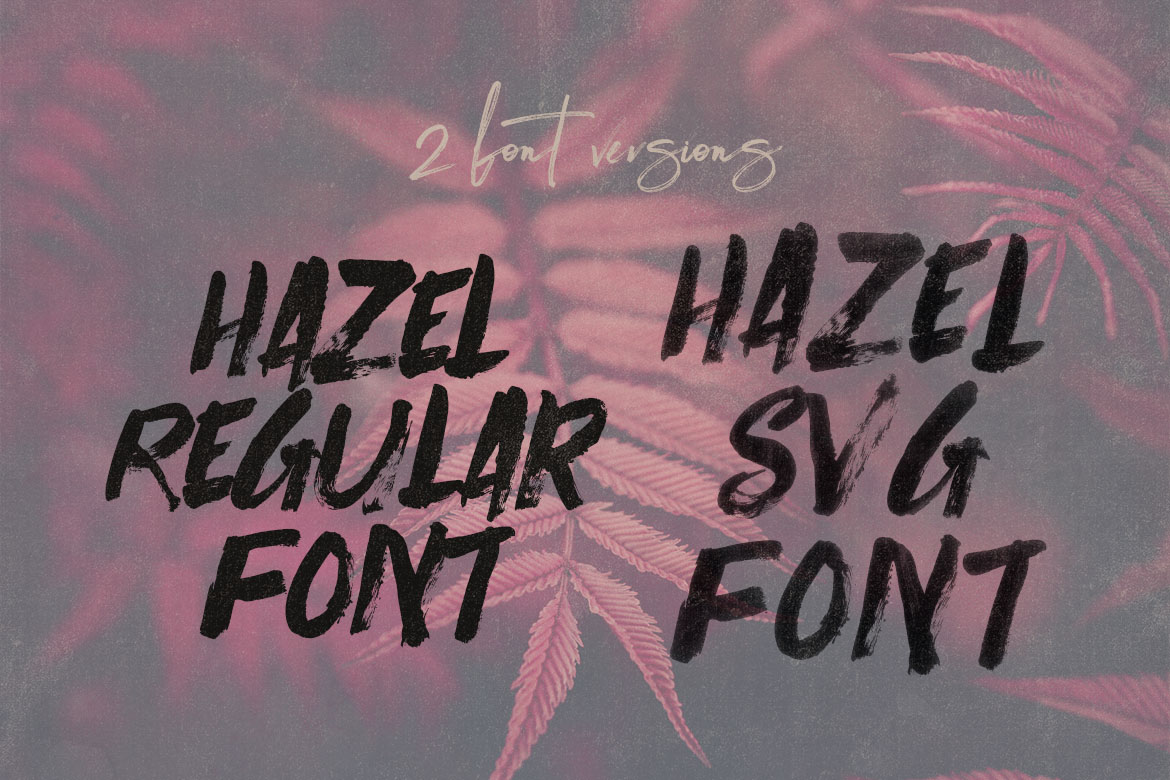 Hazel Brush & SVG Font, Fonts | GraphicRiver