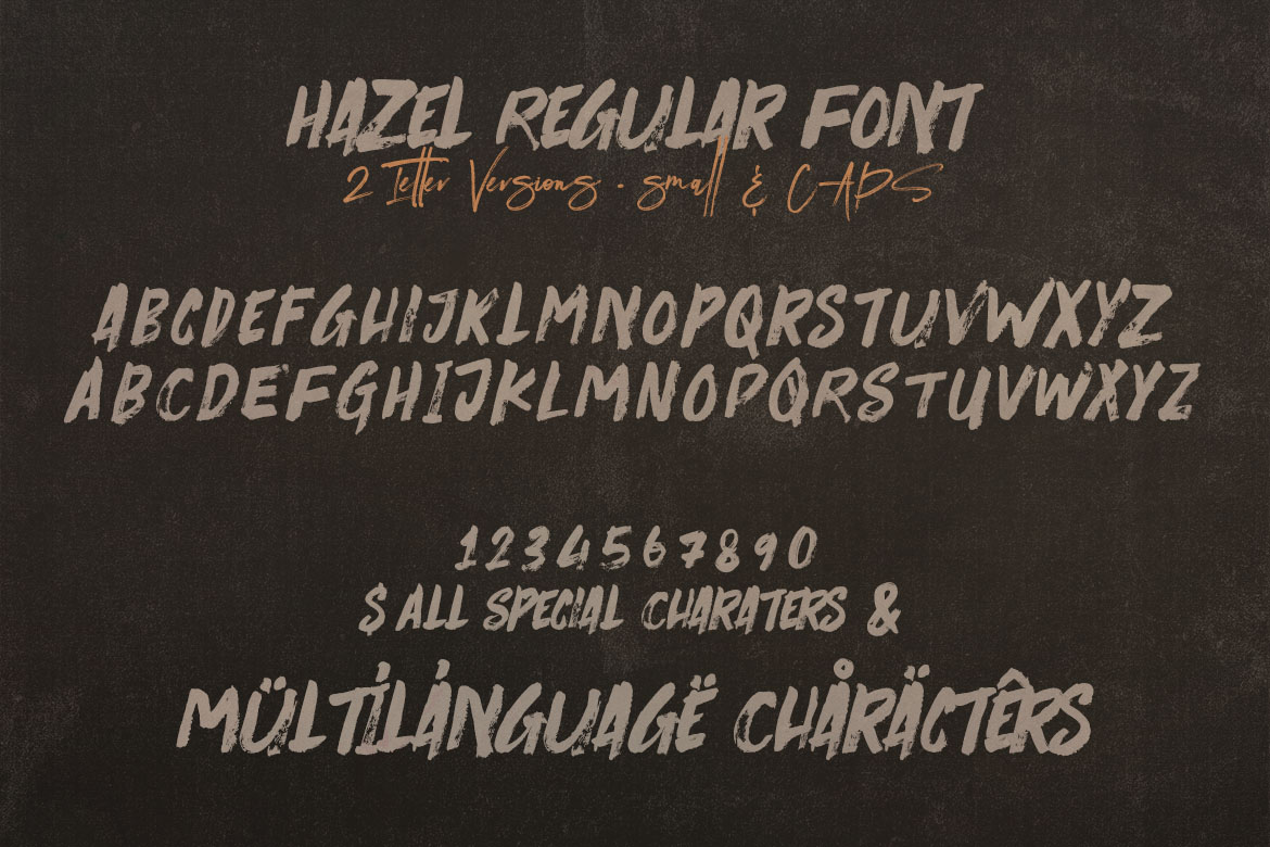 Hazel Brush & SVG Font, Fonts | GraphicRiver