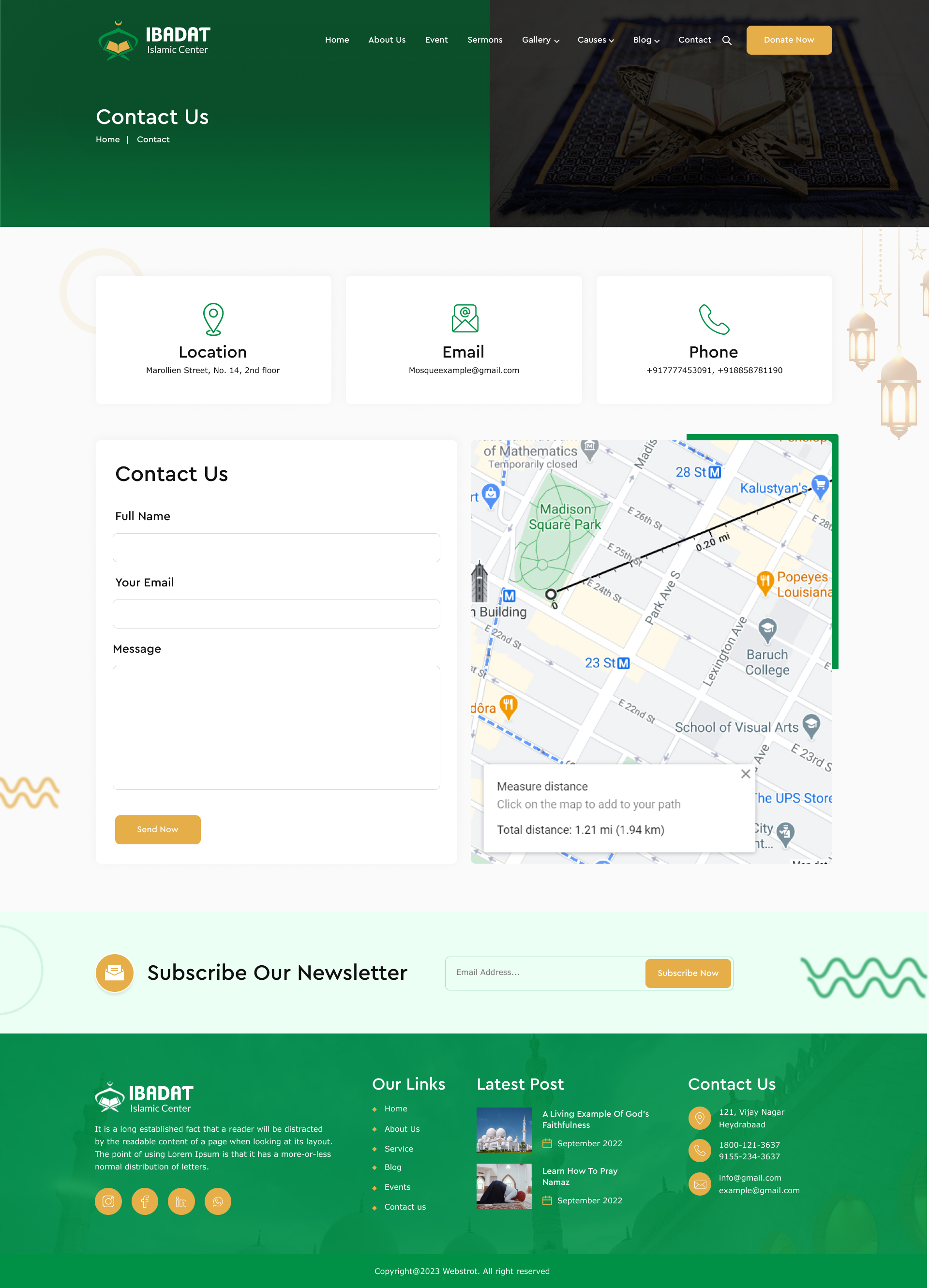 Ibadat Islamic Center Figma Web Template by webstrot | ThemeForest