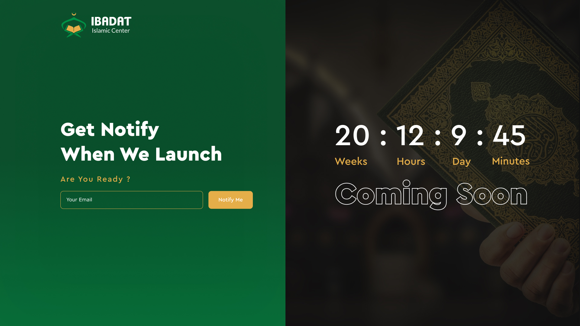 Ibadat Islamic Center Figma Web Template by webstrot | ThemeForest