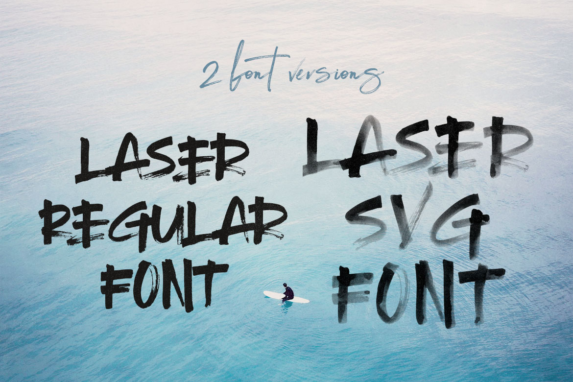 Laser Brush & SVG Font, Fonts | GraphicRiver