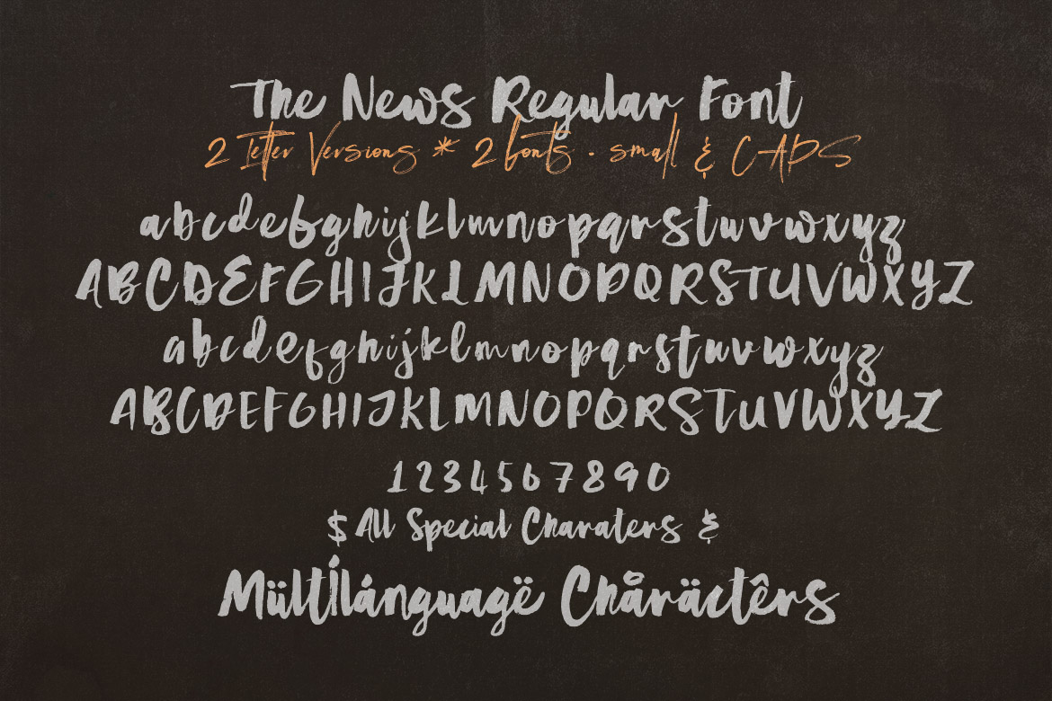 The News Brush & SVG Font, Fonts | GraphicRiver