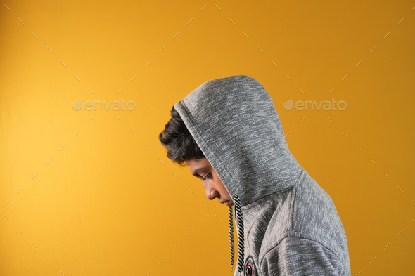 sad man in hood c hiding his face Stock Photo by towfiqu98 | PhotoDune