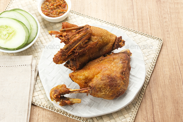 Bebek Goreng, Indonesian food Stock Photo by tyasindayanti | PhotoDune