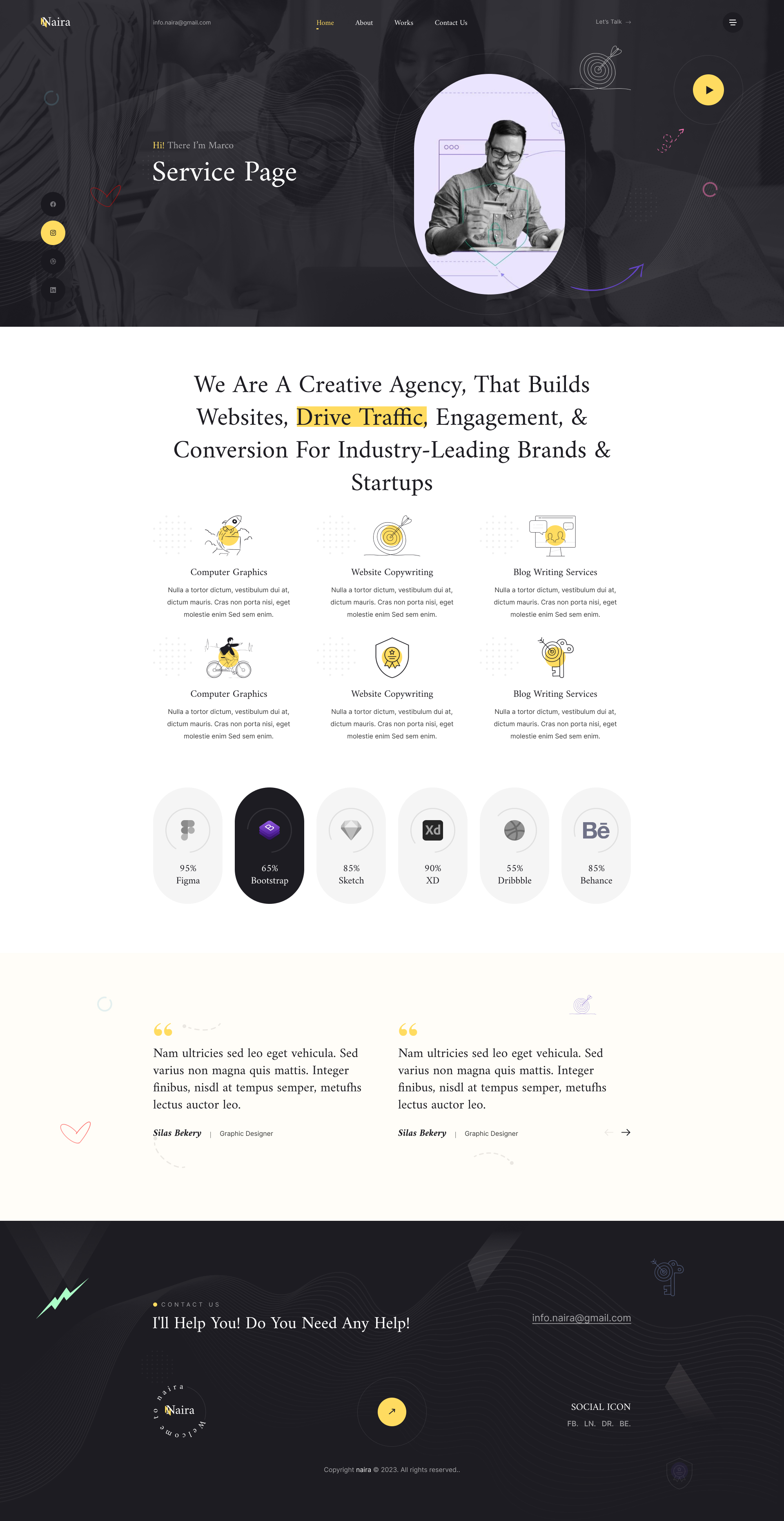 Naira - Creative Agency Figma Template by thimshop | ThemeForest