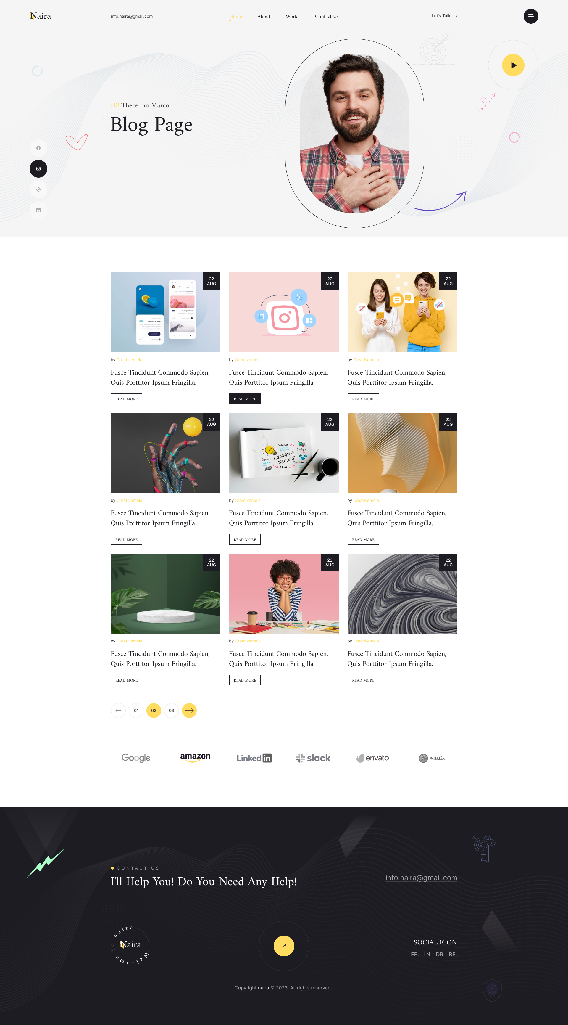 Naira - Creative Agency Figma Template by thimshop | ThemeForest