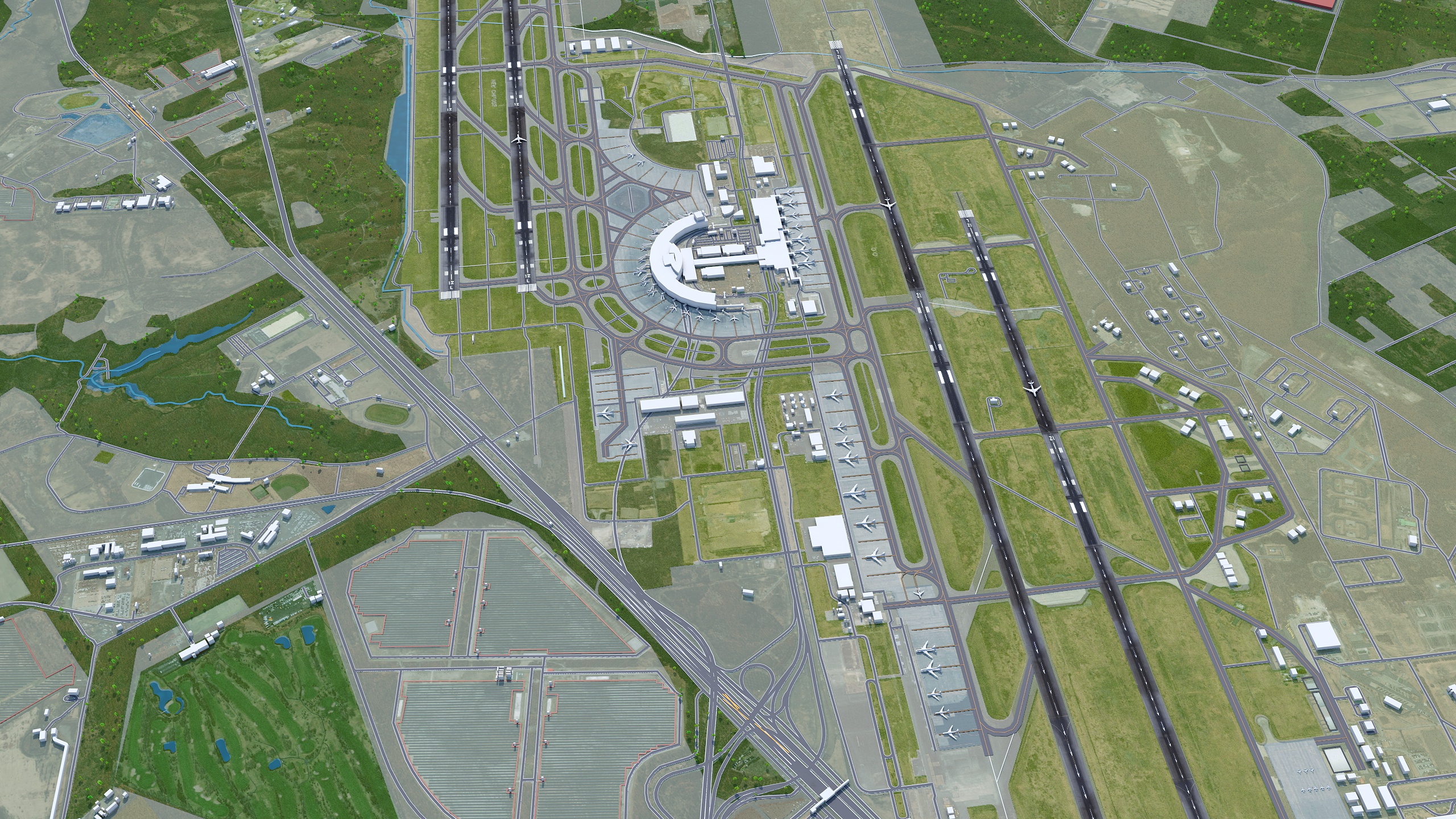 Sapporo New Chitose Airport 3d model 12km by TurboCG | 3DOcean