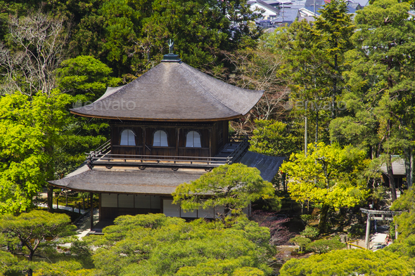 Temple and beautiful japanese gardens in Kyoto, japan, traditional ...