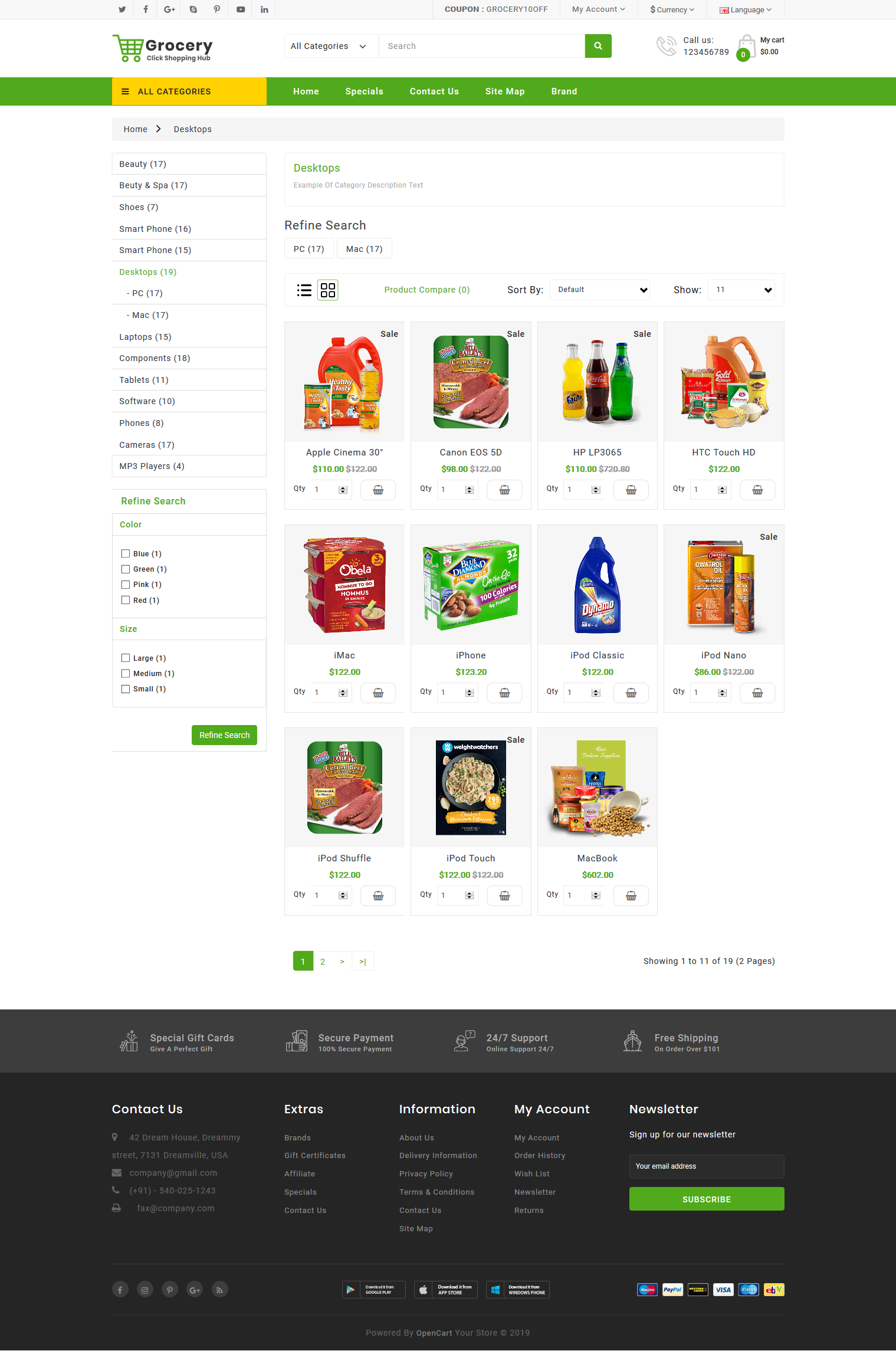 Grocery and Shopping OpenCart 3.X Multistore Theme (Shopping, Mall) by ...