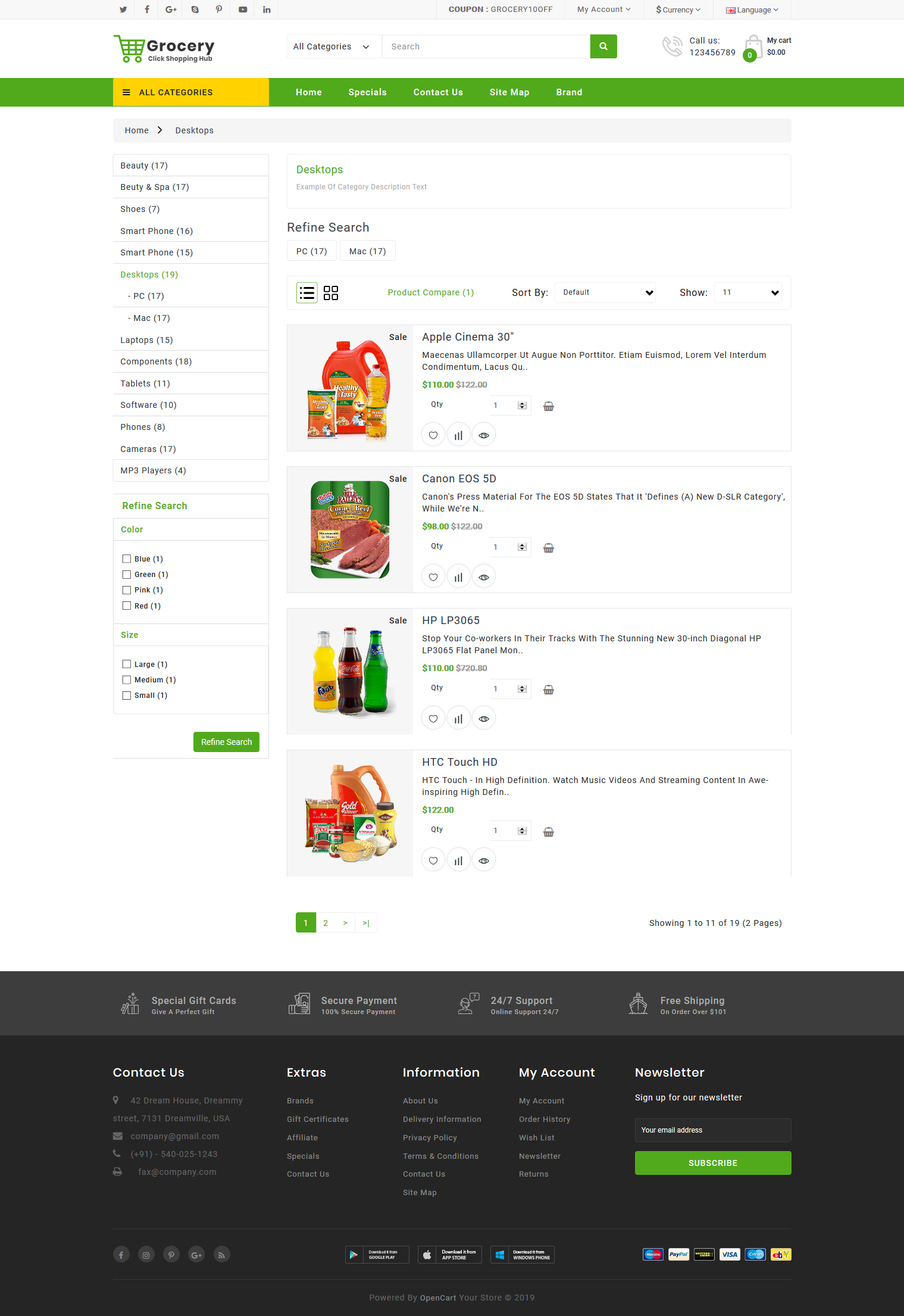 Grocery and Shopping OpenCart 3.X Multistore Theme (Shopping, Mall) by ...