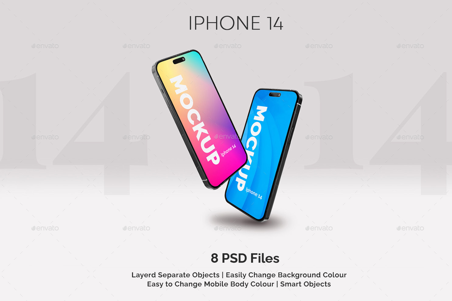 iPhone 14 Pro Mockup Set Photoshop Template, Graphics | GraphicRiver