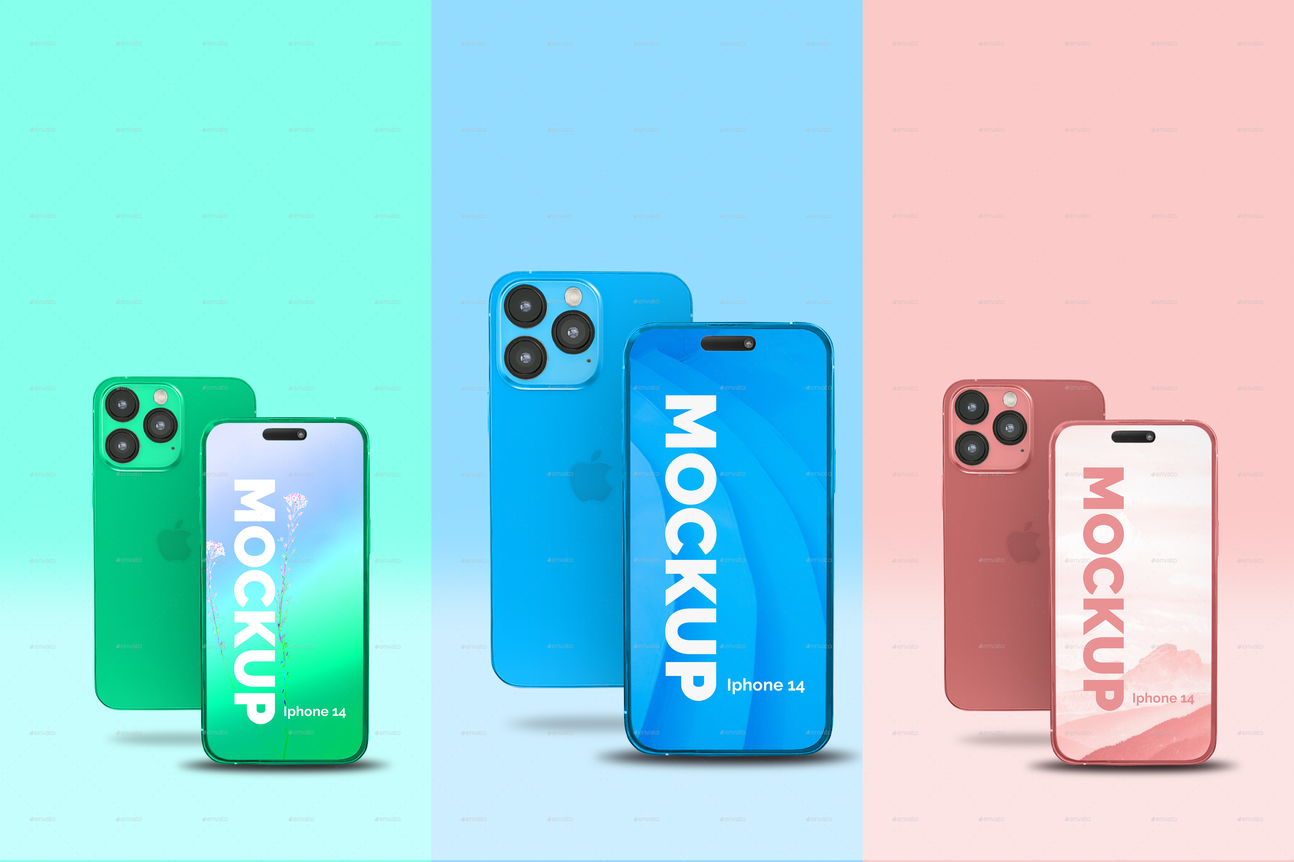 iPhone 14 Pro Mockup Set Photoshop Template, Graphics | GraphicRiver