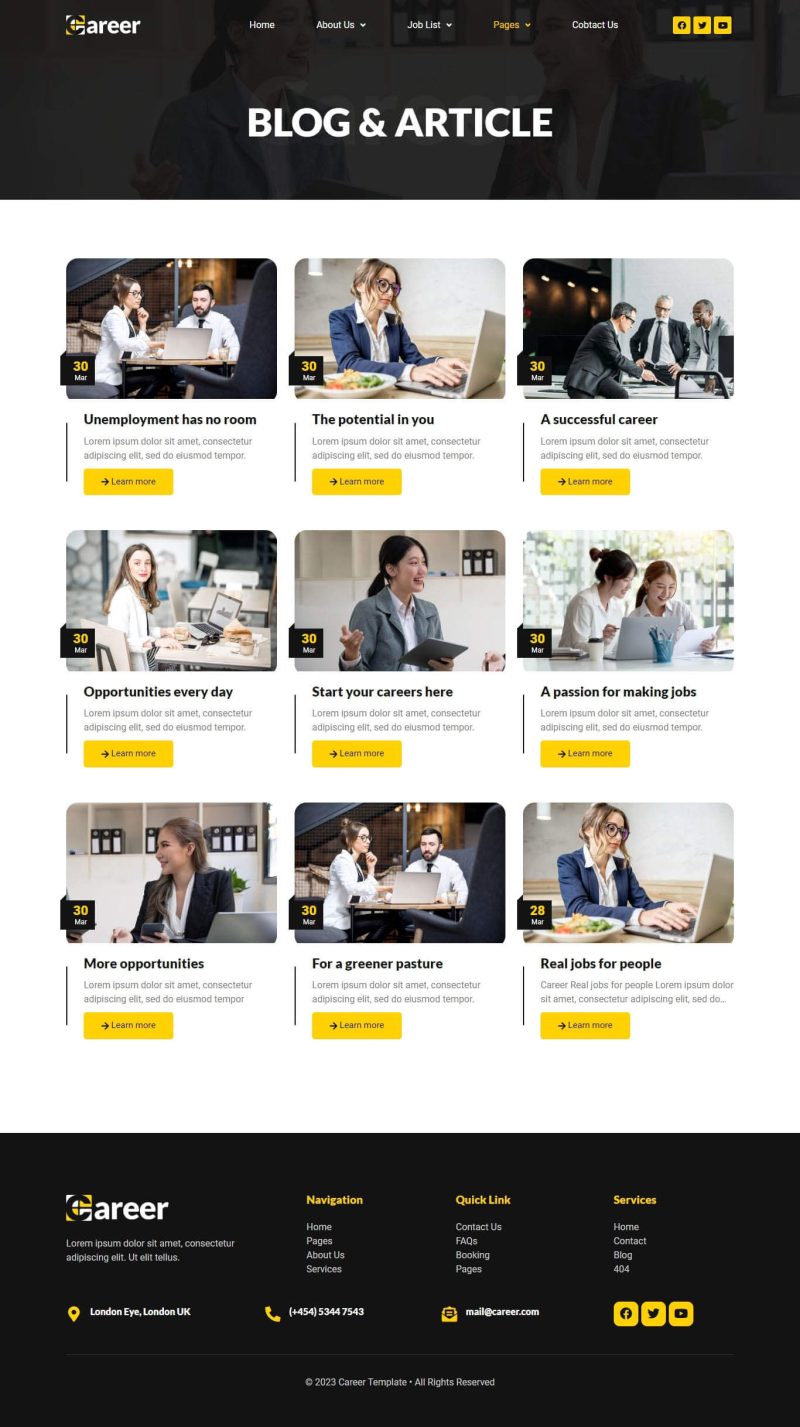 Career - Job Recruitment Elementor Template Kit by Kitpro | ThemeForest