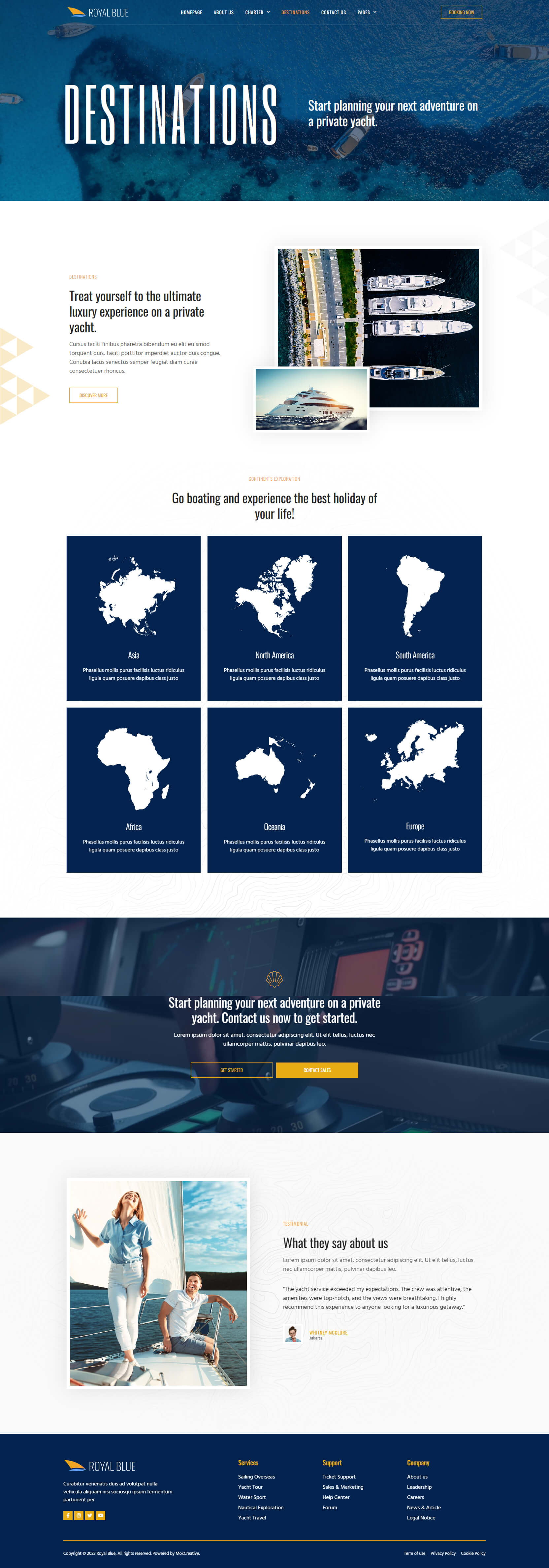 RoyalBlue - Yacht Club & Boat Rental Elementor Template Kit by moxcreative